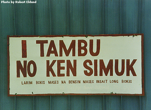 Robert Eklund’s Tok Pisin Page